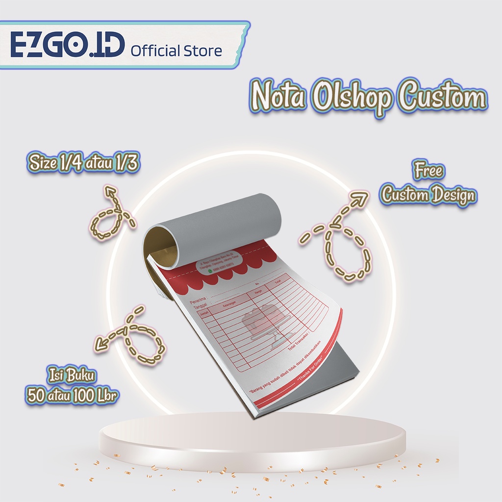 Jual NOTA CUSTOM - CETAK BUKU NOTA KWITANSI TOKO ONLINE SHOP / OLSHOP ...