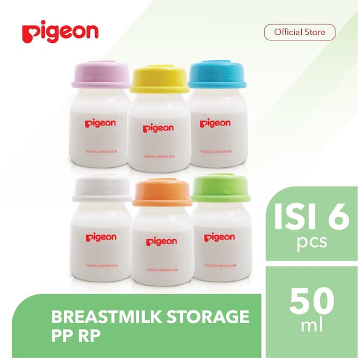 Jual Botol ASI Pigeon Breastmilk Storage Bottle 50ml Botol Penyimpan ASI Perah 6IN1 STARBABYSHOP ...