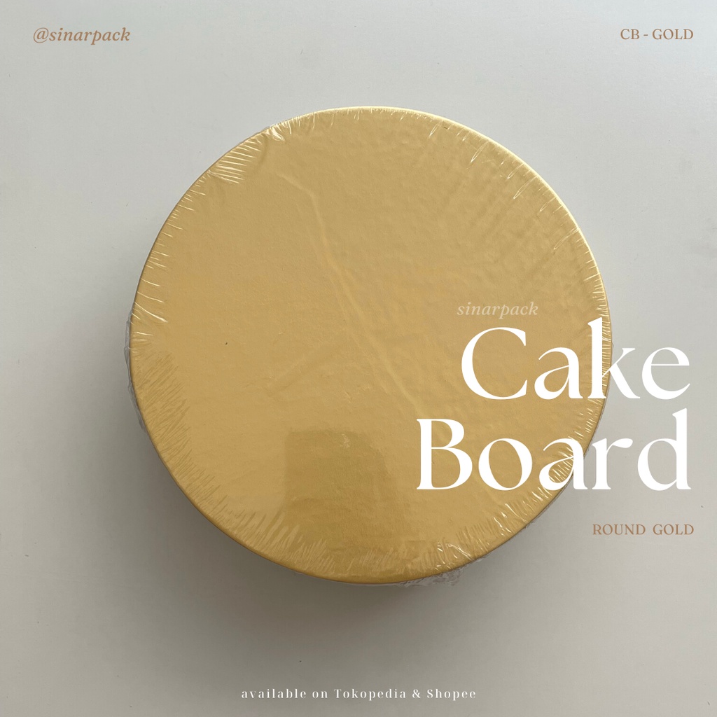 Jual Tatakan Kue Gold BULAT 30 CM / Alas Kue Gold Bulat / Cake Board ...