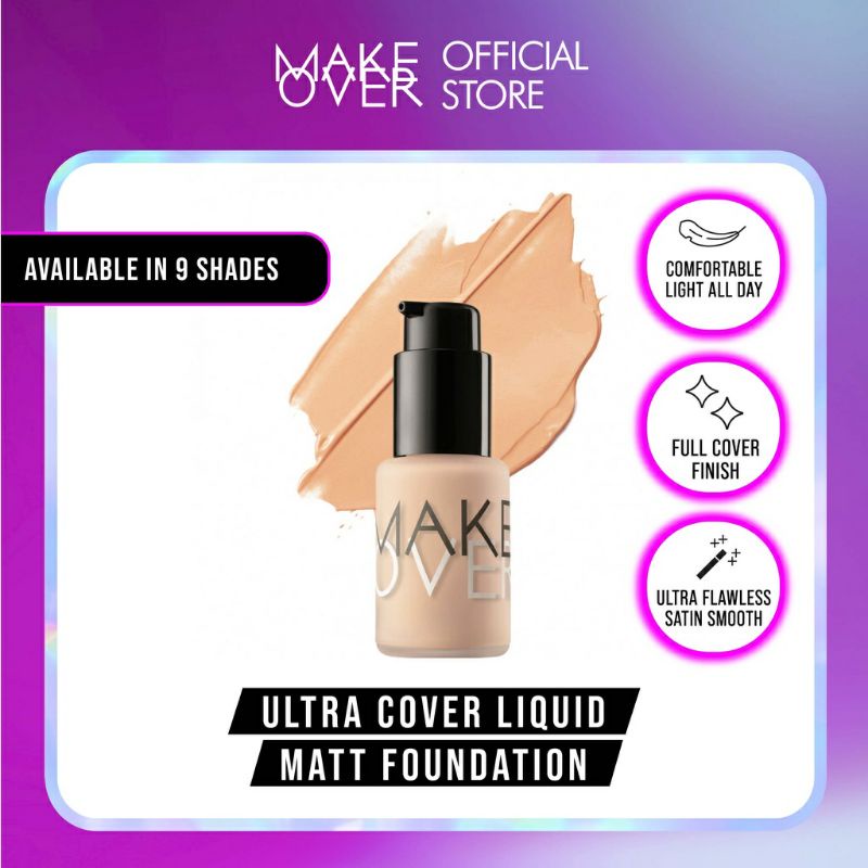 Jual MAKE OVER Ultra Cover Liquid Matt Foundation | Shopee Indonesia