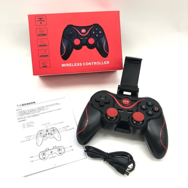 Jual Gamepad Joystick Bluetooth Plus Holder HP - X3 Wireless Controller ...