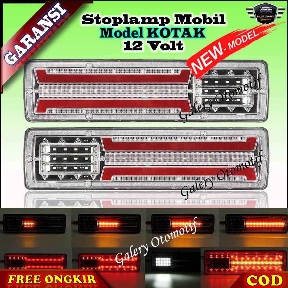 Jual Lampu Stoplamp Variasi Stop lamp Rem Belakang Model Kotak ST 1236 ...