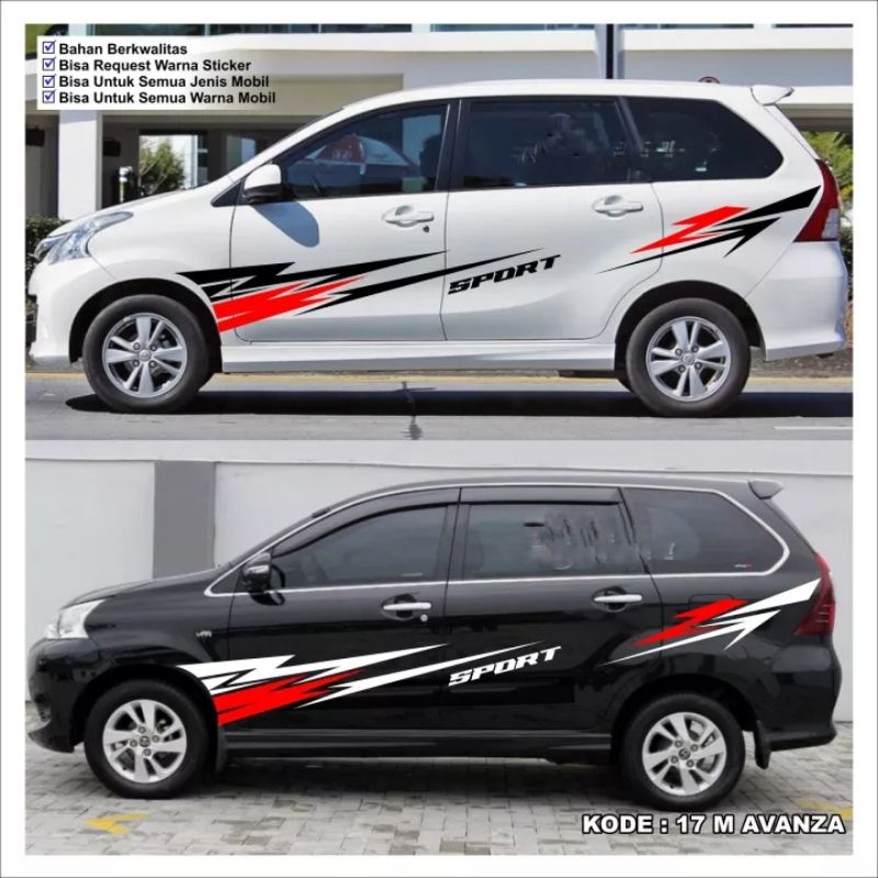 Jual 0323 promo terbaru sticker cutting stiker mobil Toyota Avanza ...