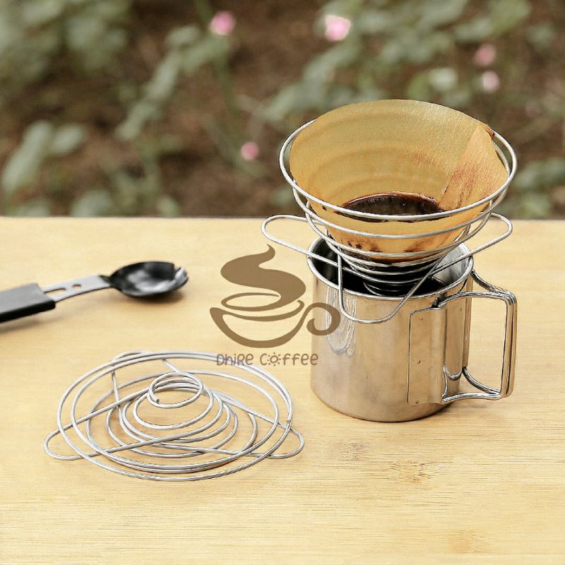 Jual V60 Spring Coffee Dripper Filter - V60 Foldable - Stainless Steel ...