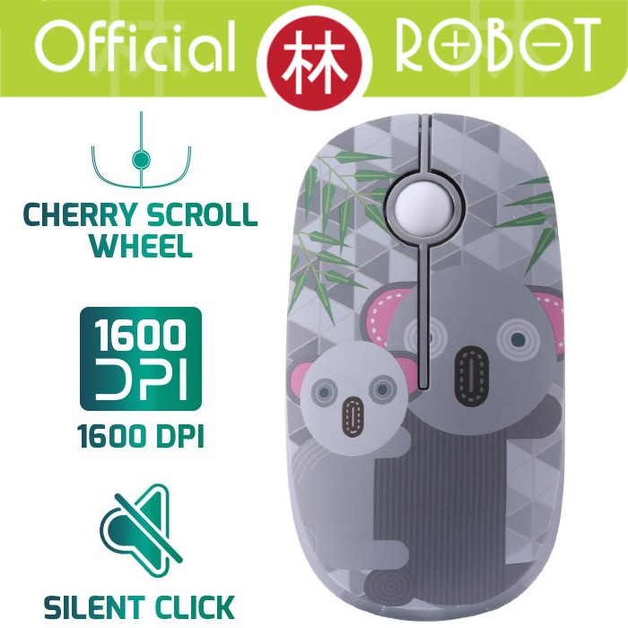 Jual Robot M330 Wireless Mouse Silent Key Cherry Scroll Koala Version ...
