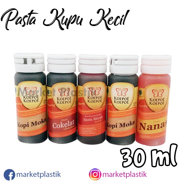 Jual Koepoe Koepoe Pasta Kecil Perisa Dan Pewarna/Pasta Kupu-Kupu 30ml ...