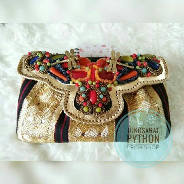 Jual TAS PYTHON / CLUTCH PYTHON COMBI JUNGSARAT LAMPUNG | Shopee Indonesia