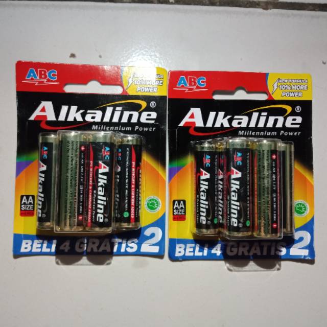 Jual Baterai ABC ALKALINE AA Isi 4+2 | Shopee Indonesia