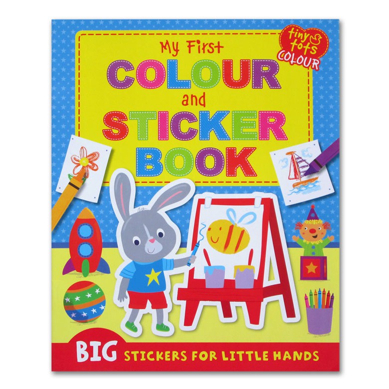 Jual BUKU IMPORT TINY TOTS MY FIRST COLOUR AND STICKER BOOK 15 PAGES ...