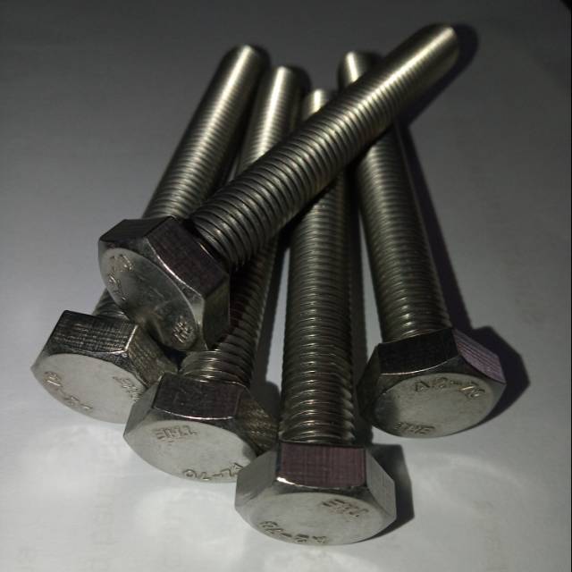 Jual Baut hex M10 x 80 (8cm) stainless 304 | Shopee Indonesia