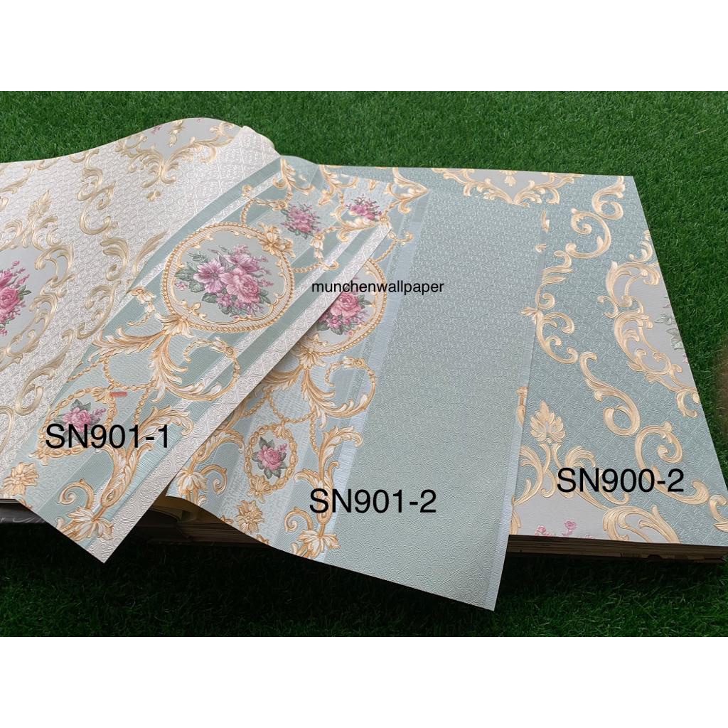 Jual Wallpaper Dinding Bunga Klasik Modern Multi Warna Tebal Mewah ...
