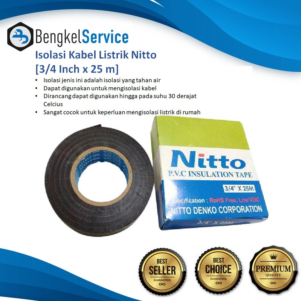 Jual Isolasi Lakban Lem Kabel Listrik Nitto|Lakban Kabel Listrik |Lem ...
