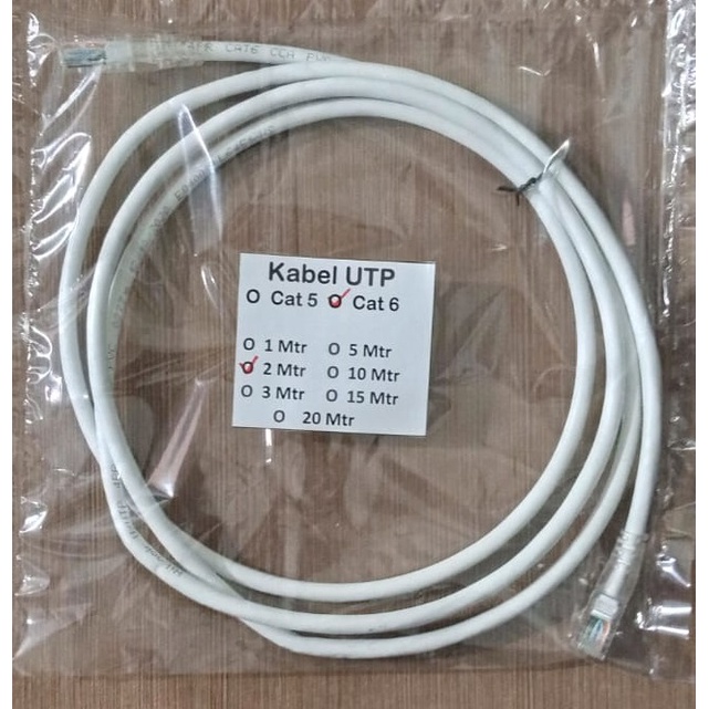 Jual KABEL UTP LAN CAT6 2M | Shopee Indonesia