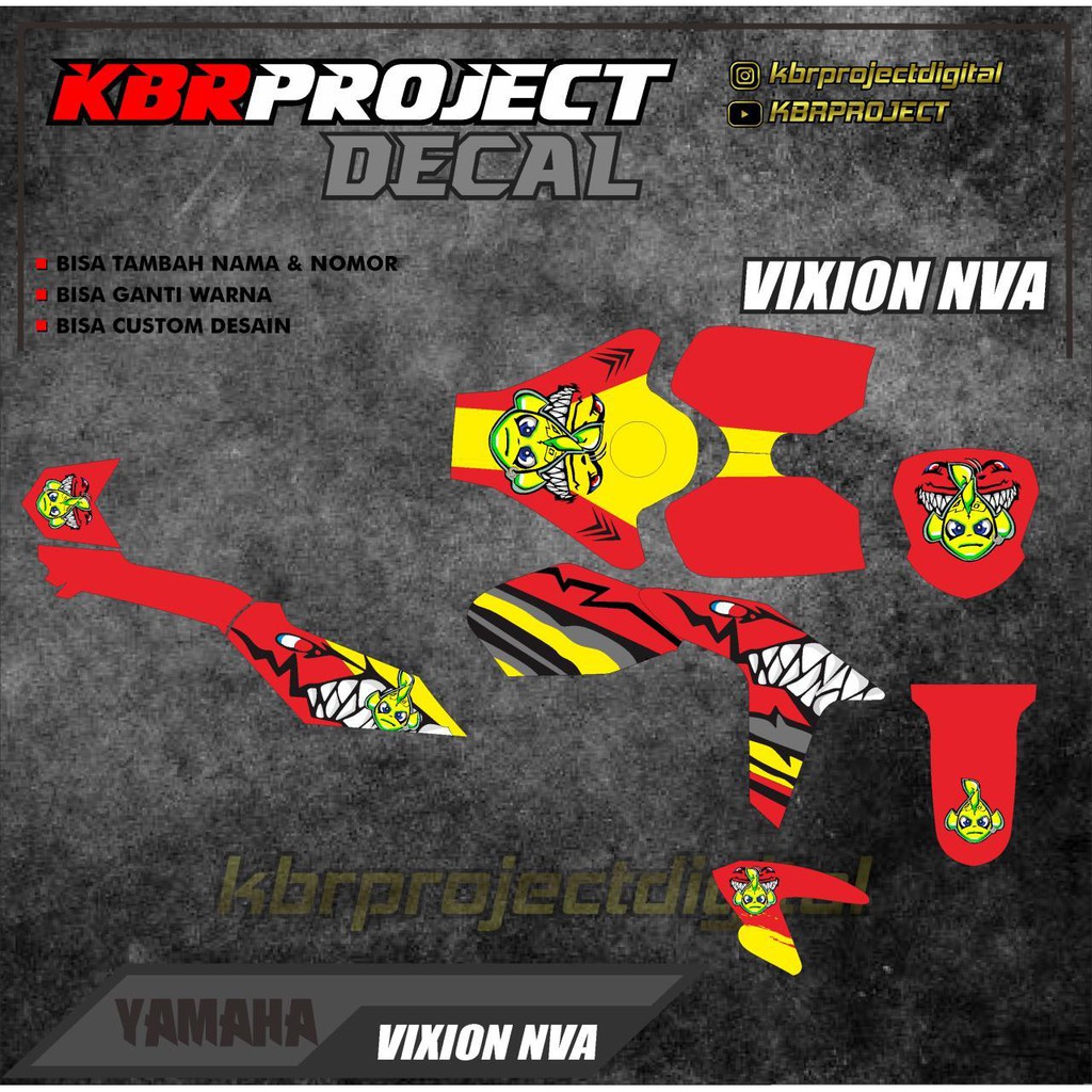 Jual DECAL STICKER - DECAL VIXION NVA LIST MOTOR YAMAHA VIXION NVA ...