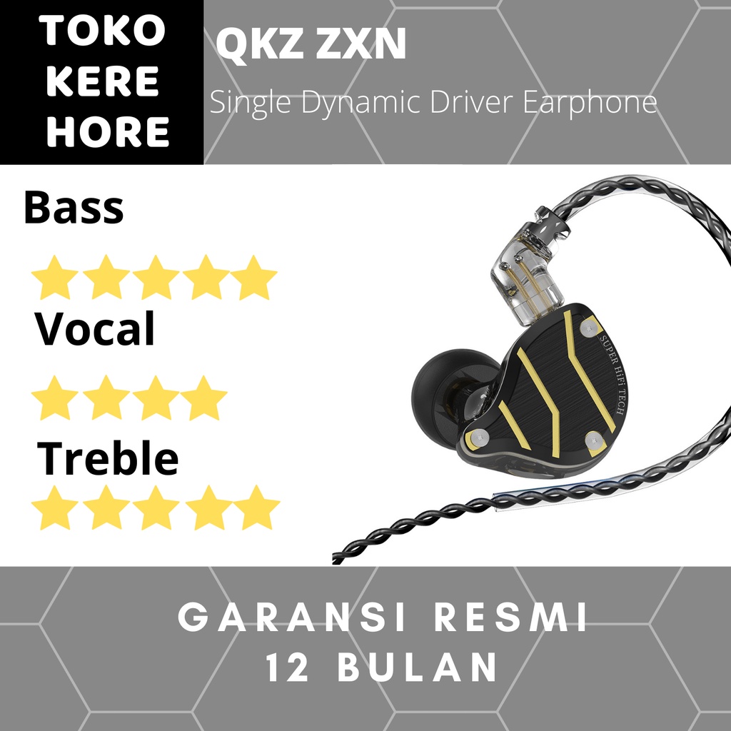 Jual QKZ ZXN Basshead Hifi earphone with mic alt KZ EDX Pro ZS10 Pro ...