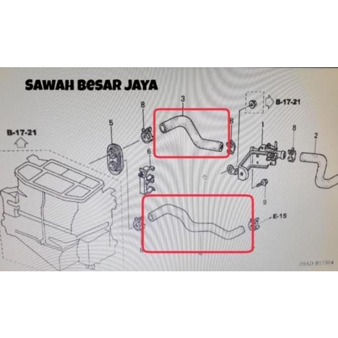 Jual Hose Water Intake Selang Air In Inlet Out Outlet Crv Gen 2 ...