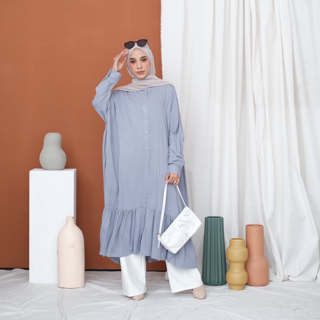 Jual AYANA DRESS (Soft Blue) | Shopee Indonesia