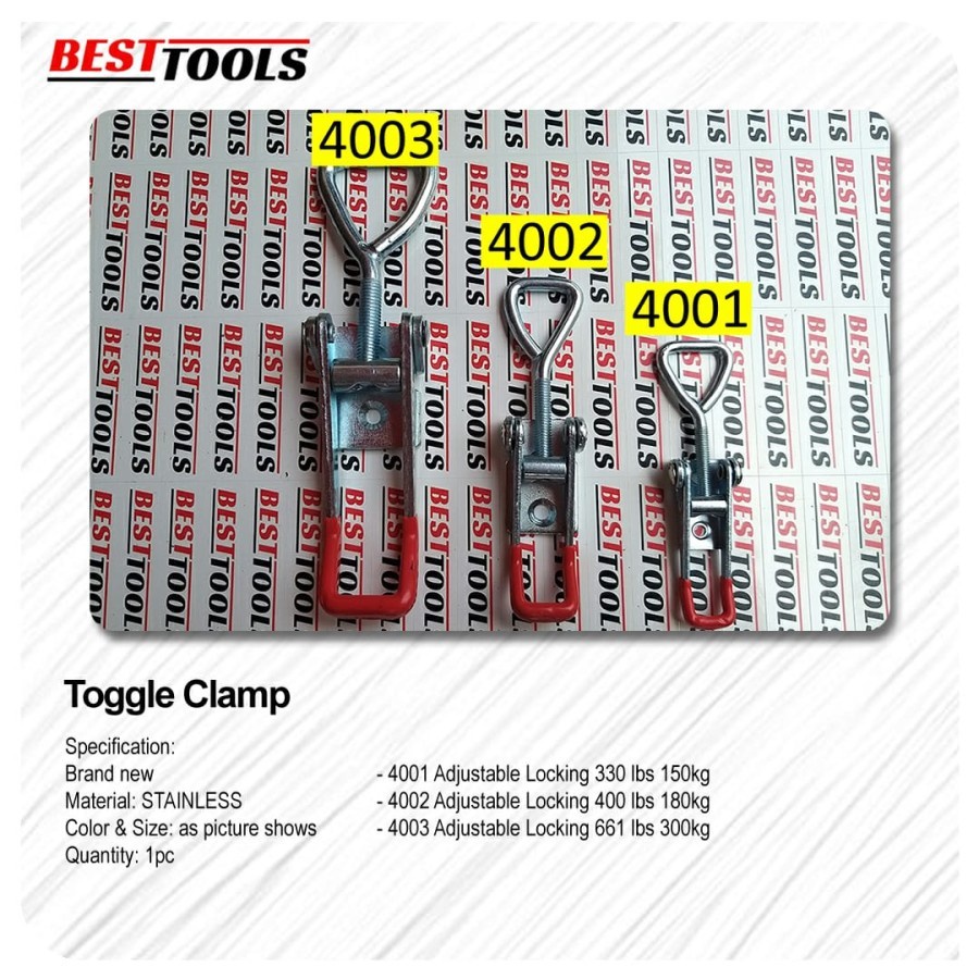 Jual 4002 Adjustable Toggle latch clamp 440Lb klem togel pintu box ...