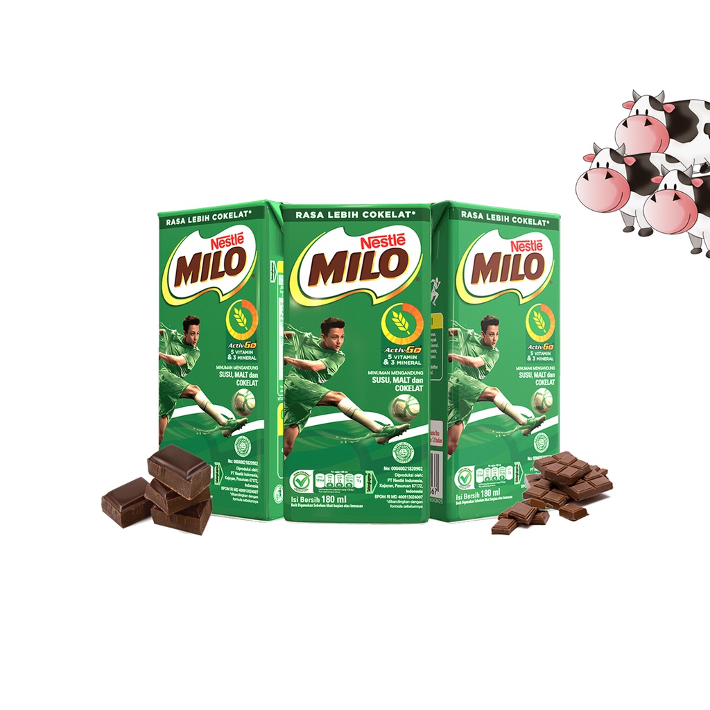 Jual Susu Milo UHT 180 ml Activ-Go | Minuman Susu Coklat | | Shopee Indonesia
