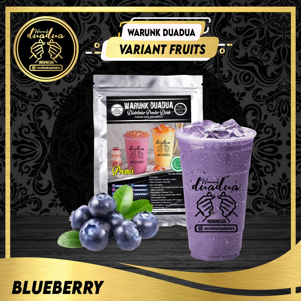 Jual BLUEBERRY 1kg / Bubuk Minuman Premix Rasa Blueberry Powder Drink ...