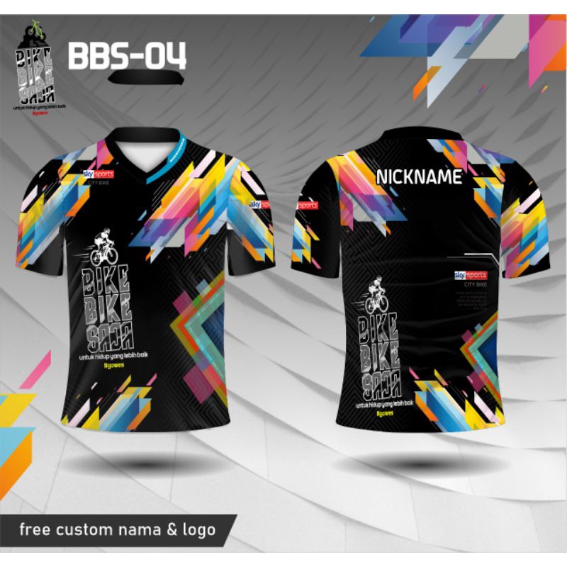 Jual Baju Kaos Jersey Bike Bike Saja baju sepeda gowes desain FULLPRINT ...