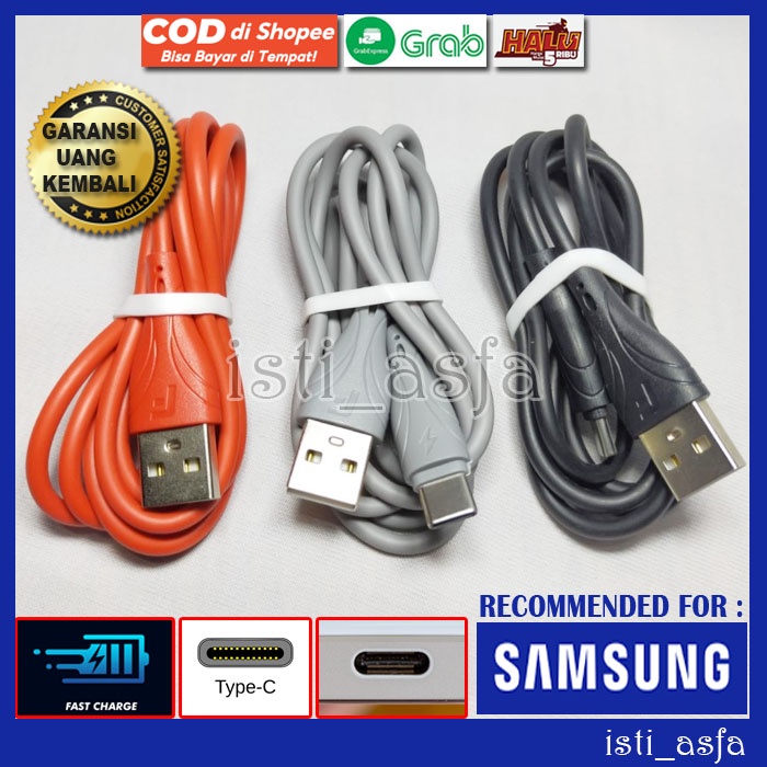 Jual Kabel Data USB Type C untuk HP SAMSUNG GALAXY S25 S23 S22 S21 S20 ...