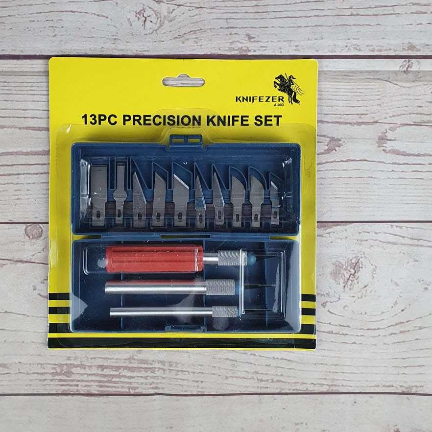 Jual HARGA GROSIR Set Pisau Ukir Seni 13 in 1 Crafting Knife 3 Handle ...