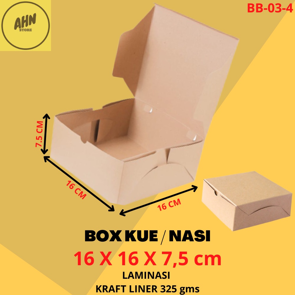 Jual KOTAK DUS MAKANAN KUE KATERING / KARDUS BOX NASI SNACK KUE ...