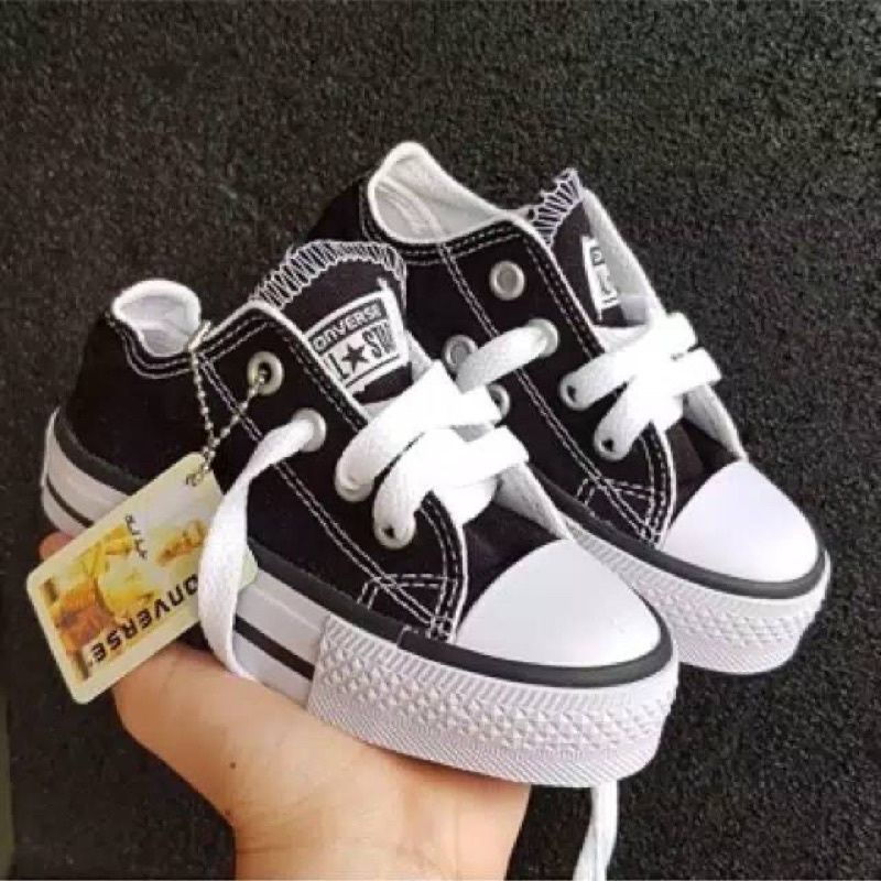 Jual BACK TO SCHOOL/SEPATU ANAK CONVERSE HITAM PUTIH/SEPATU SEKOLAH ...