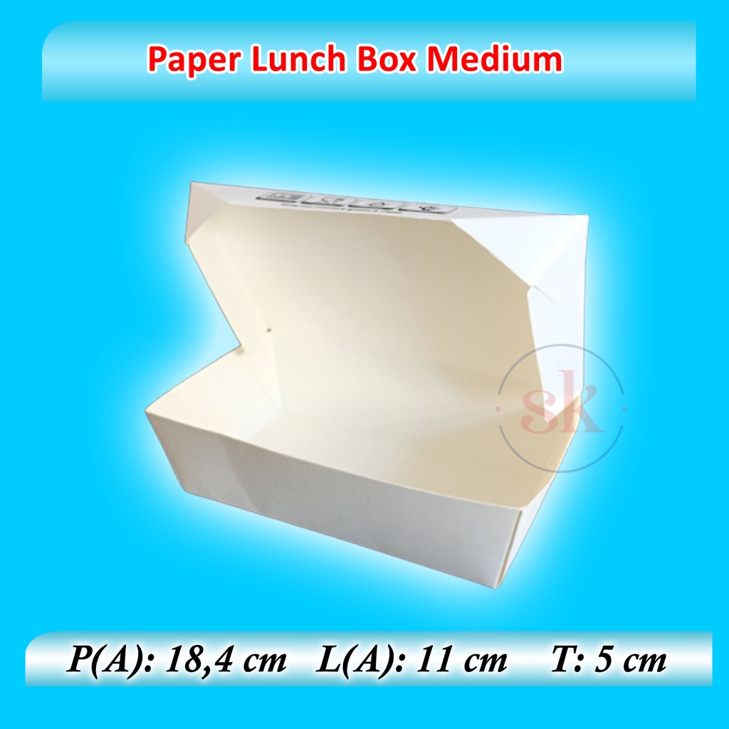 Jual PAPER LUNCH BOX (M) PAPER BOX ANTI BOCOR ( Medium ) mp | Shopee ...