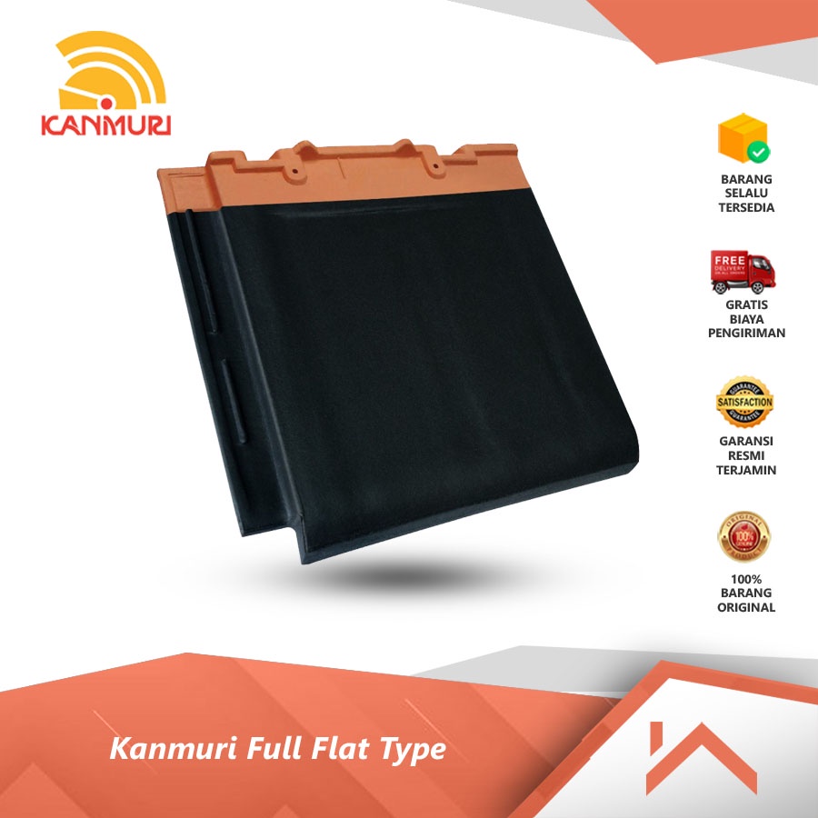 Jual KANMURI Genteng Keramik Full Flat ONYX BLACK [NEW] | Shopee Indonesia