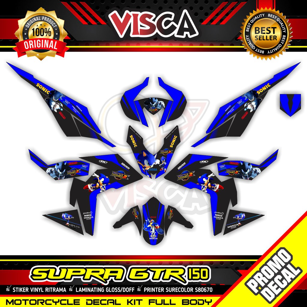 Jual Decal Supra GTR Stiker Supra GTR 150 Dekal Supra GTR Sonic ...