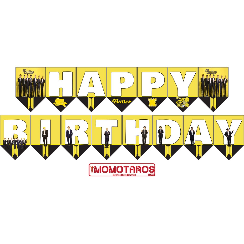 Jual Banner HBD BTS Butter kpop set | Shopee Indonesia