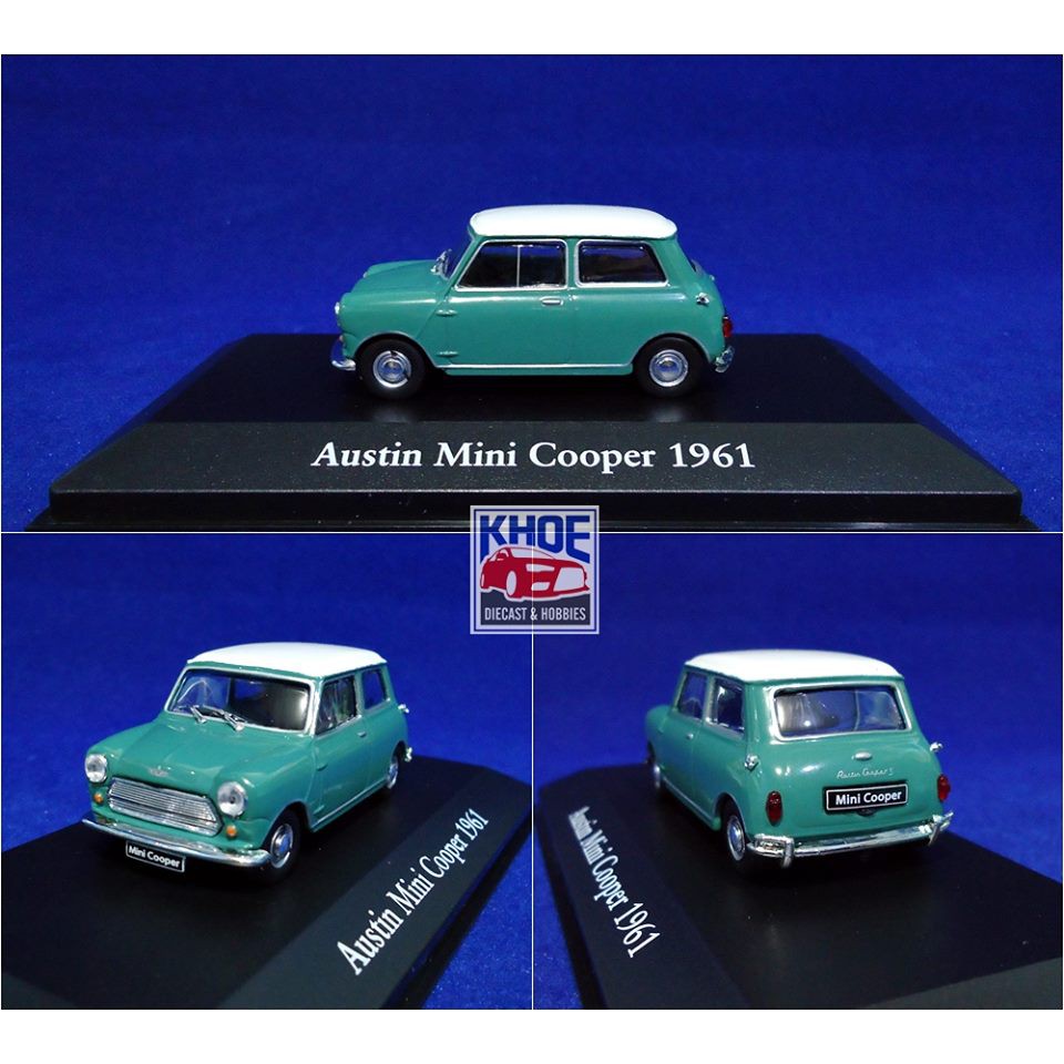 Jual Diecast Austin Mini Cooper S Green - White 1961 1/43 By Atlas ...