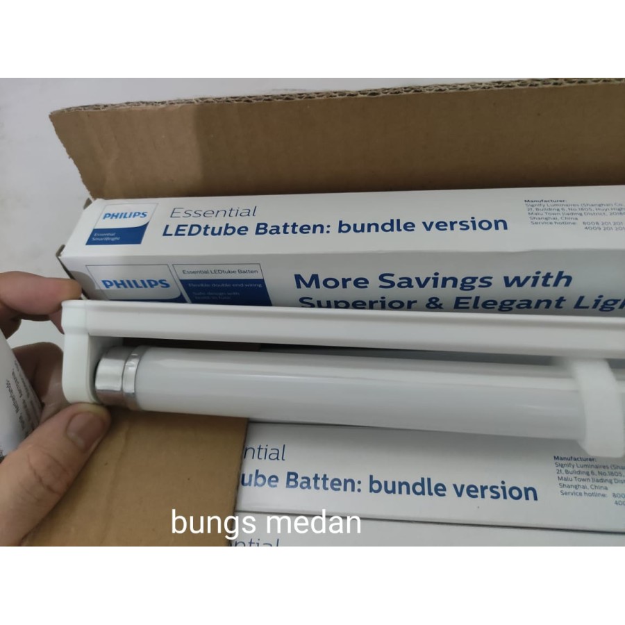 Jual Lampu LedTube T8 BN015C TL LED 16w 16 Watt Philips ECOFIT + KAP SET | Shopee Indonesia