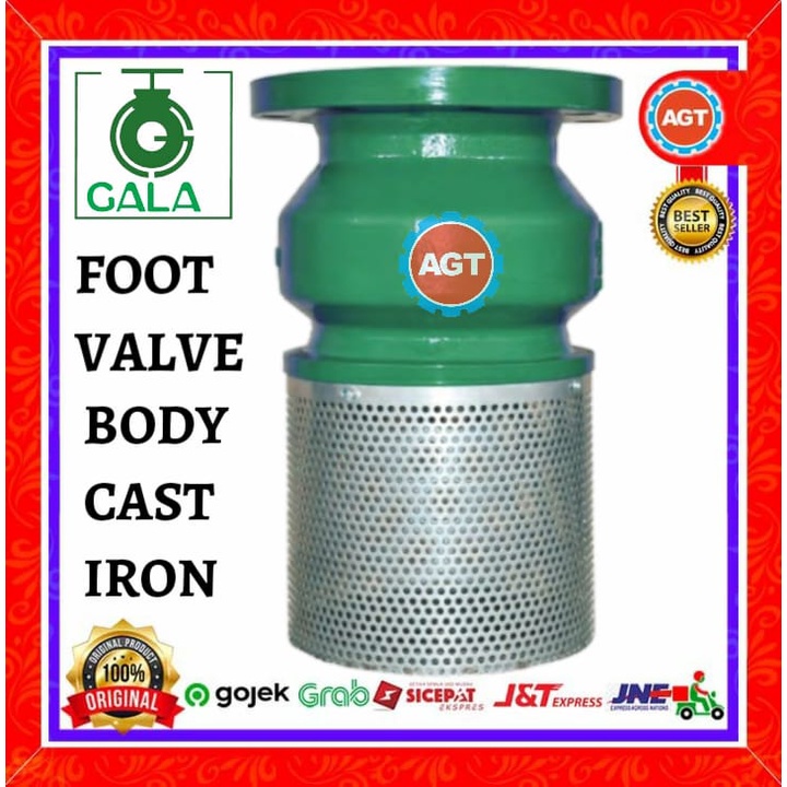 Jual FOOT VALVE GALA SIZE 4" DN100 CAST IRON FLANGE JIS 10K - ORIGINAL ...
