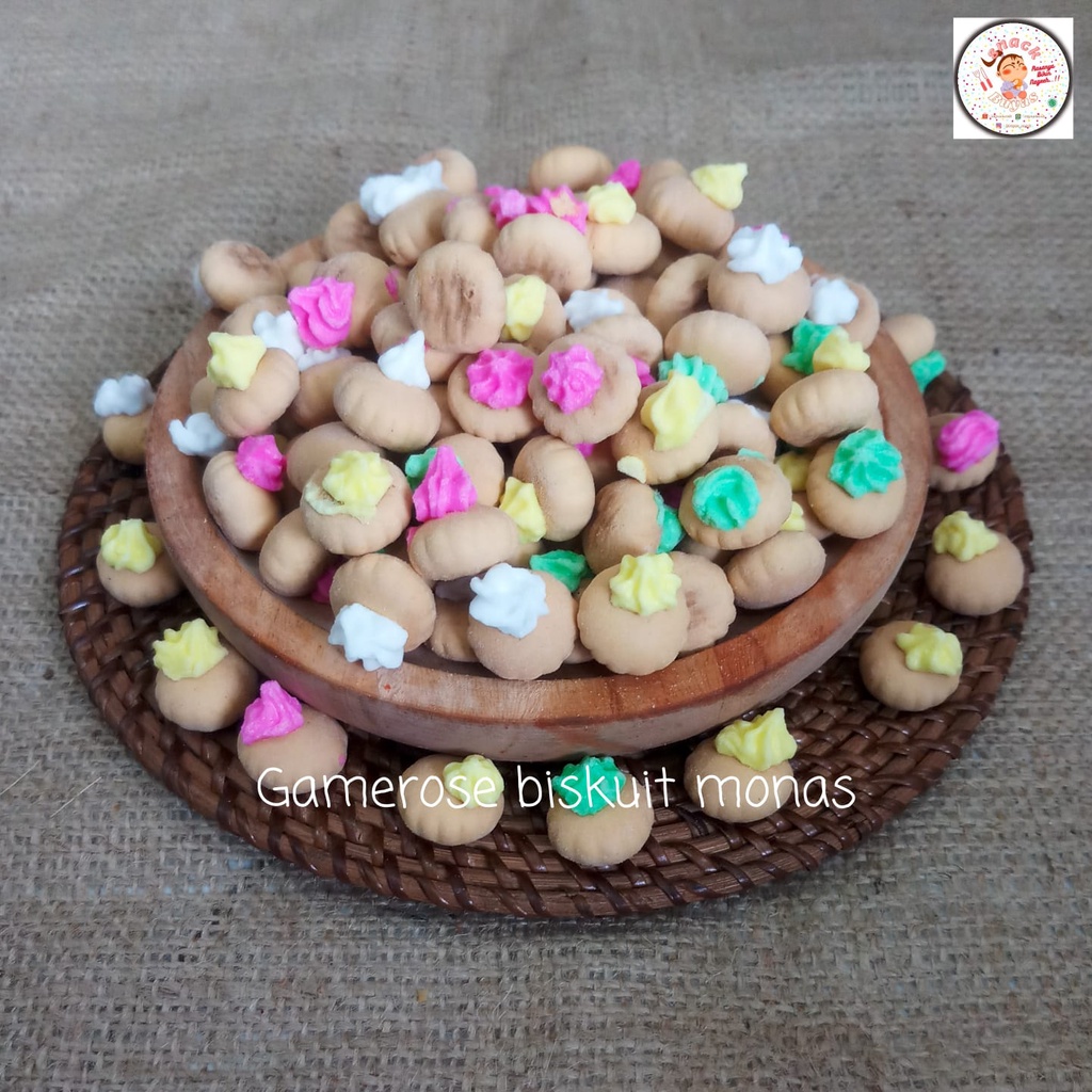Jual Biskuit Jadul Gemrose/Kue Kancing Monas/Snack Gemrose Kemasan ...