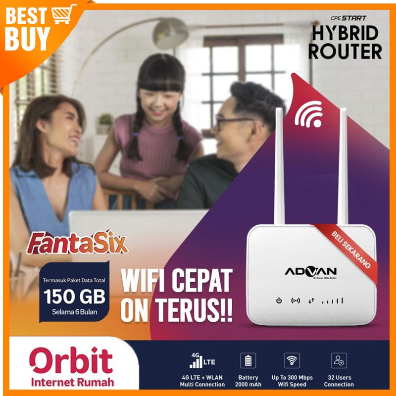 Jual ROUTER Modem Wifi Advan Cpe Star BONUS TELKOMSEL ORBIT | Shopee ...