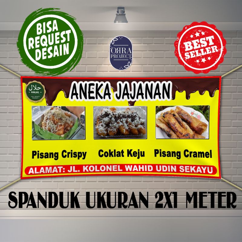 Jual SPANDUK JUALAN JAJANAN PASAR UKURAN 2X1 | Shopee Indonesia