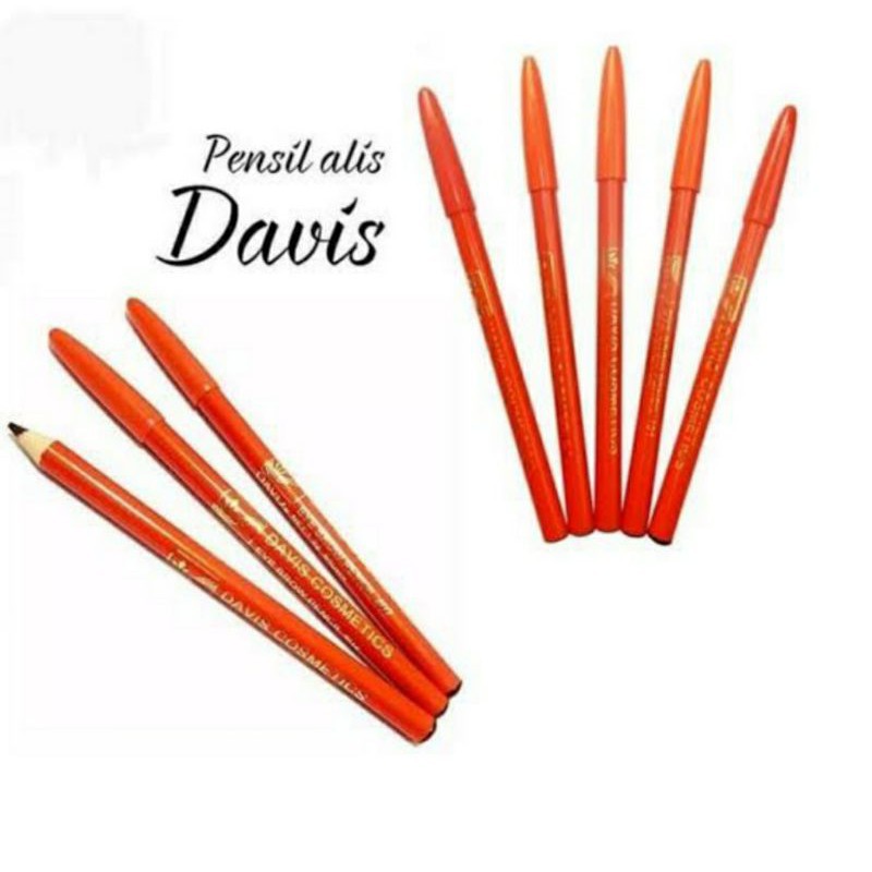 Jual PENSIL ALIS DAVIS COSMETICS / EYE BROW PENCIL ALIS HITAM COKLAT ...