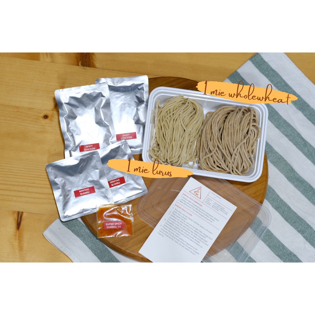 Jual Mie / Bakmi Ayam Frozen isi 2 (1 pc mie lurus dan 1 pc mie ...