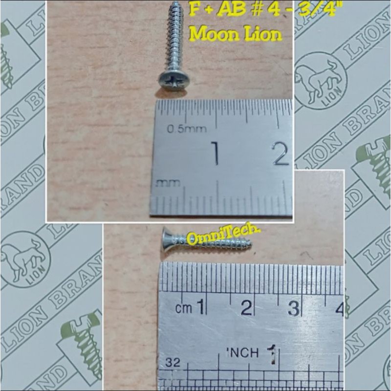 Jual "10 Pcs" Sekrup Tapping FAB FH Kepala Rata (+) Moon Lion 4x3/4" 4 ...