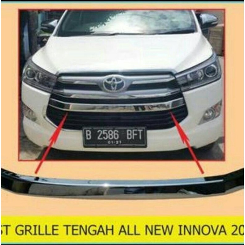 Jual LIST LIS GRILL BUMPER TENGAH DEPAN ALL NEW INNOVA REBORN | Shopee ...