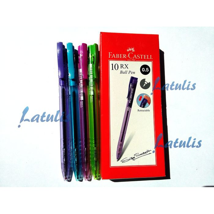 Jual Bolpen Faber Castel 10 RX (body warna ) isi 10 pcs | Shopee Indonesia