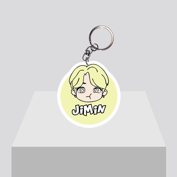 Jual Gantungan Kunci KPOP BTS TinyTan Chibi dengan nama, RM JungKook V Jimin Suga Jin J-Hope ...