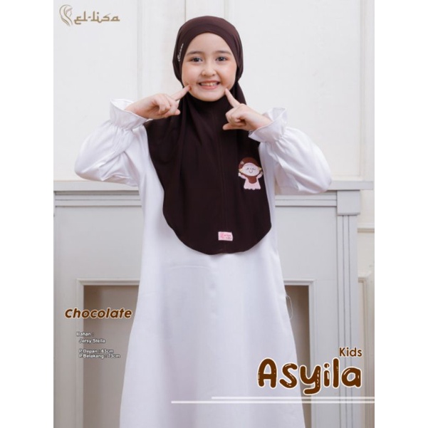 Jual hijab anak ori ellisa/bergo asyila/hijab sekolah anak | Shopee Indonesia