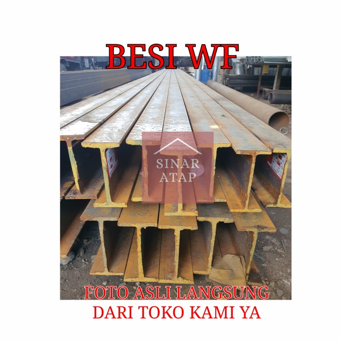 Jual BESI WF 200 x 100 x 5,5 x 8 mm PANJANG 12 METER | Shopee Indonesia