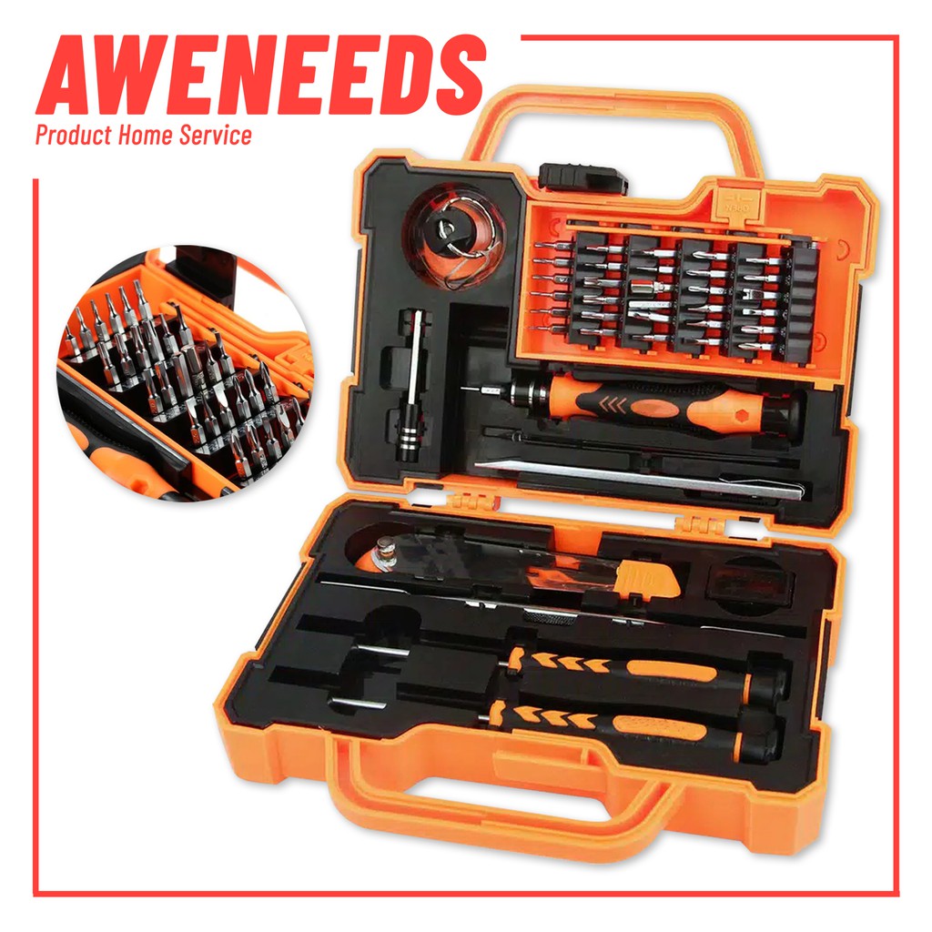 Jual AWENEEDS Obeng Set 45in1 Obeng Presisi Hand Tool Kit Screwdriver ...