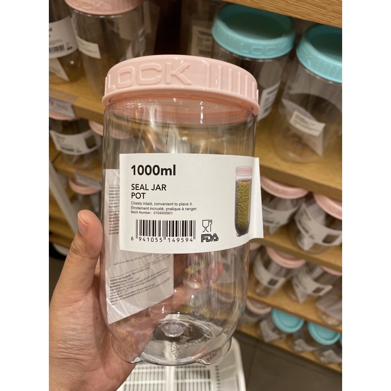 Jual MINISO SEAL JAR POT ( TEMPAT PENYIMPAN MAKANAN) | Shopee Indonesia
