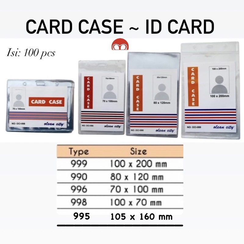 Jual 100 Pc - ID Card Case Keplek A6 Plastik Haji Jepit Keplek Name Tag ...